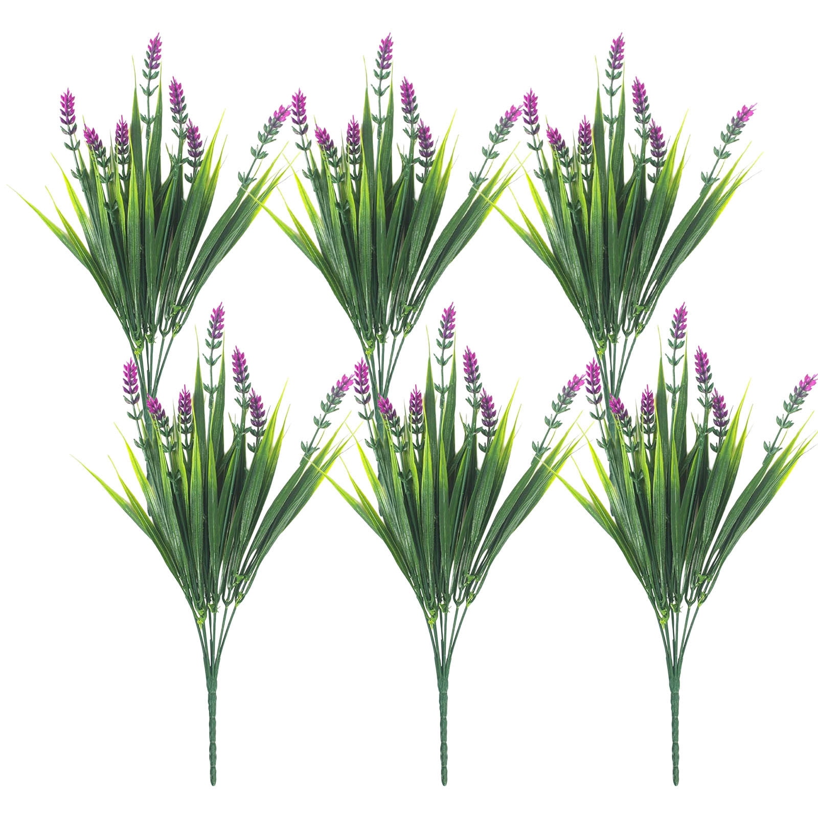 WLOELOEW 6PC Artificial Peppermint Flowers With Realistic Green Plant ...
