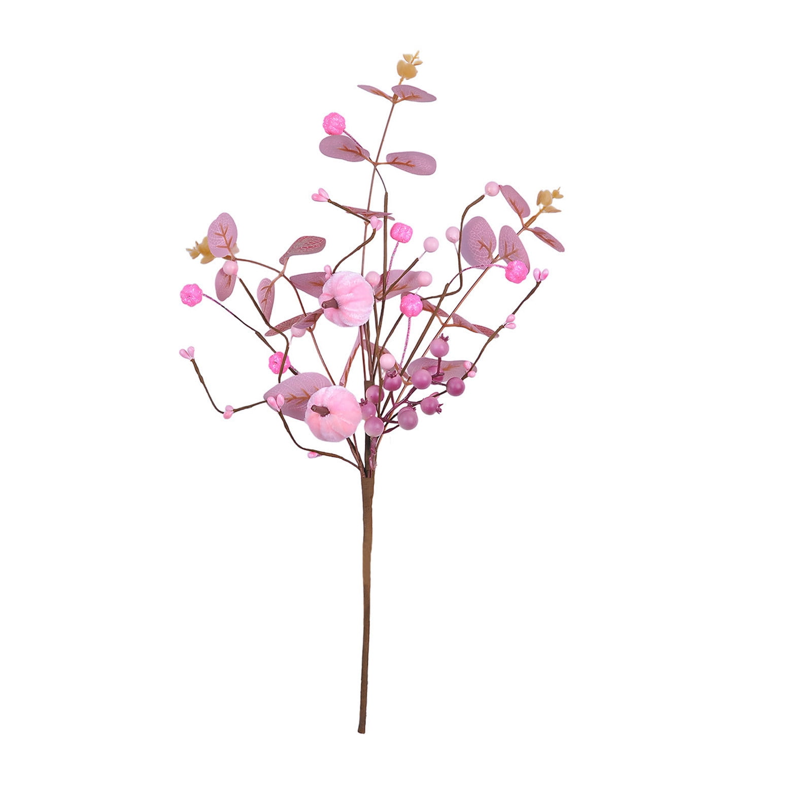 WLOELOEW Artificial Pumpkin Cuttings With Eucalyptus Stems Fall ...