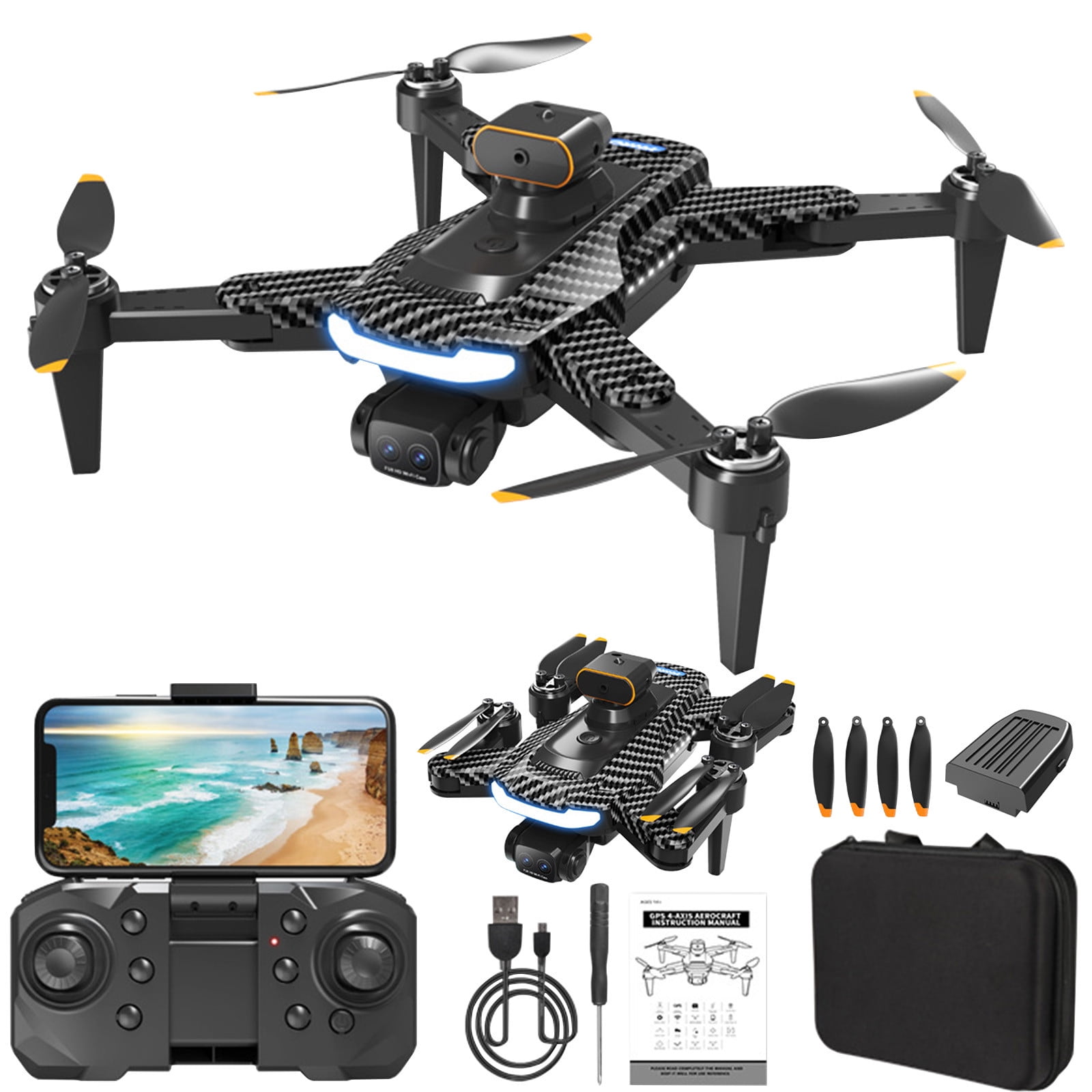 WLOELOEW B Drone With Esc Camera Brushless Motor Remote Control ...