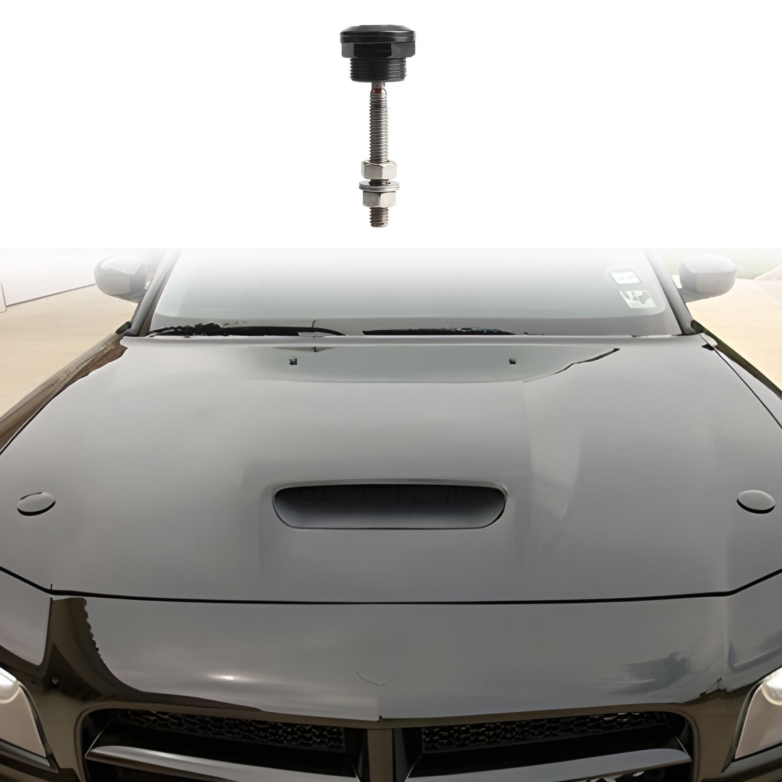 WLOELOEW Black Car Button Type Release Hood Lock Racing Hood Lock ...