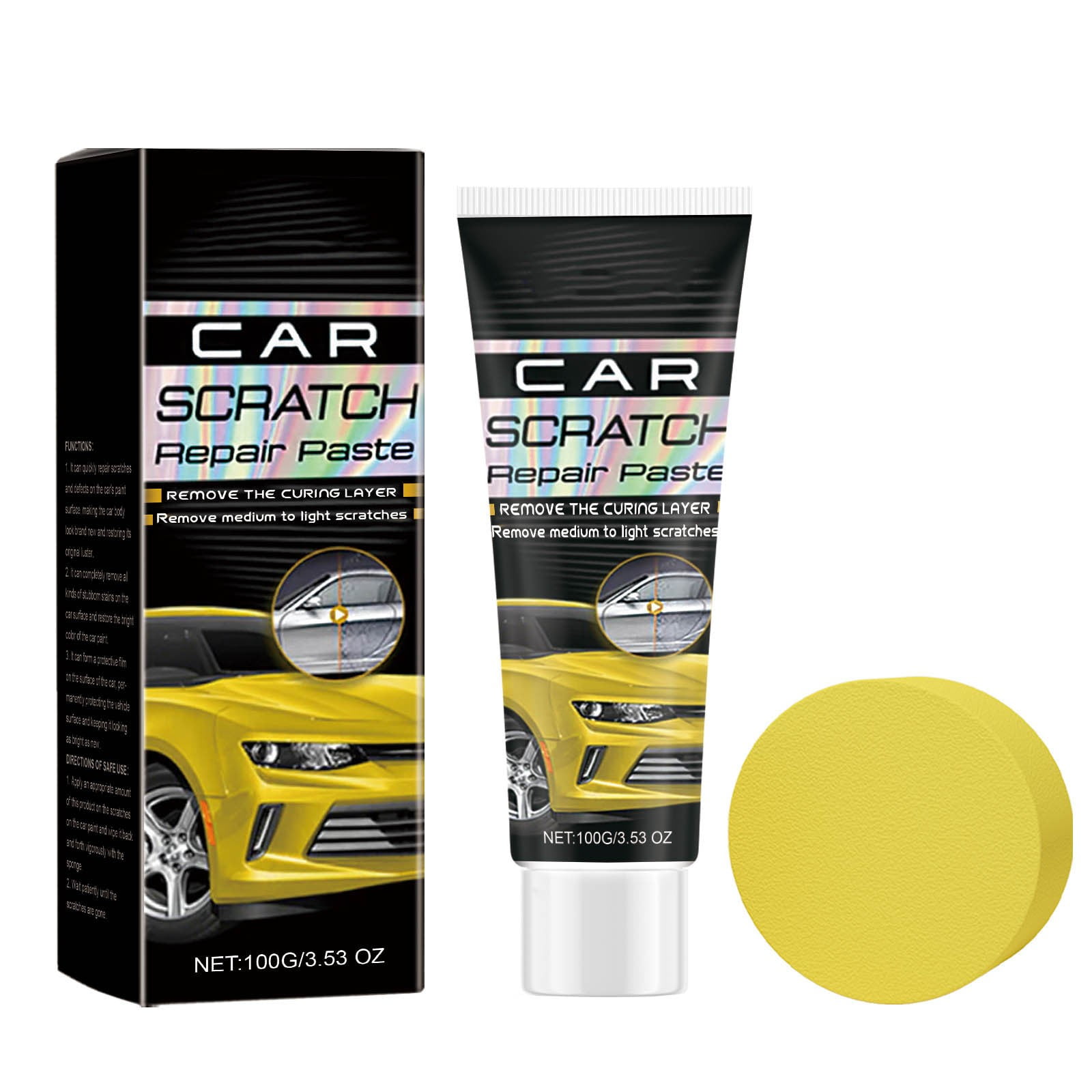 WLOELOEW Car Scratch Repair Paste Car Paint Scratch Repair Remover ...