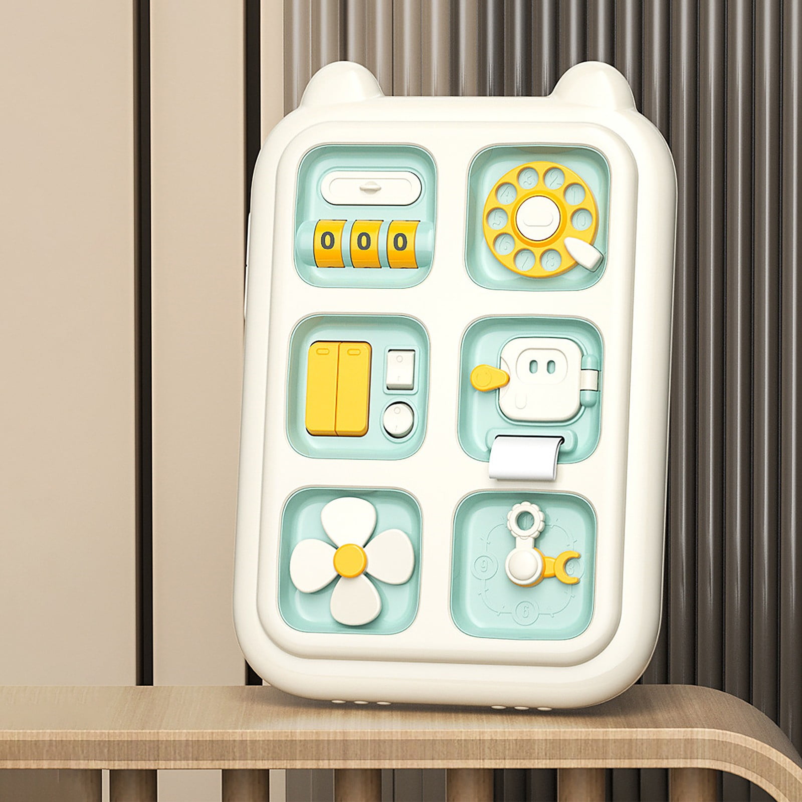 WLOELOEW Green Children'S Busy Board Multifunctional Fine Motor Puzzle ...