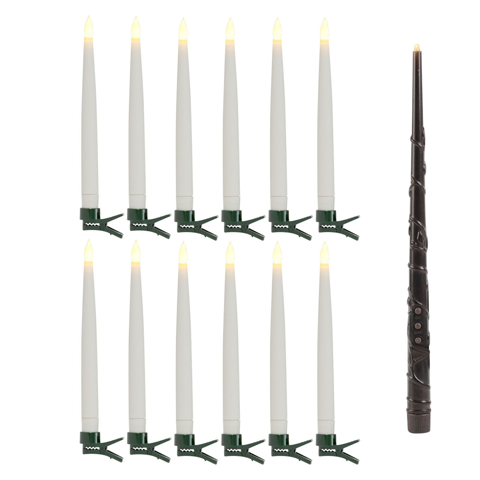 WLOELOEW Halloween Electronic Candle Light Set With 3-Button Magic Wand ...