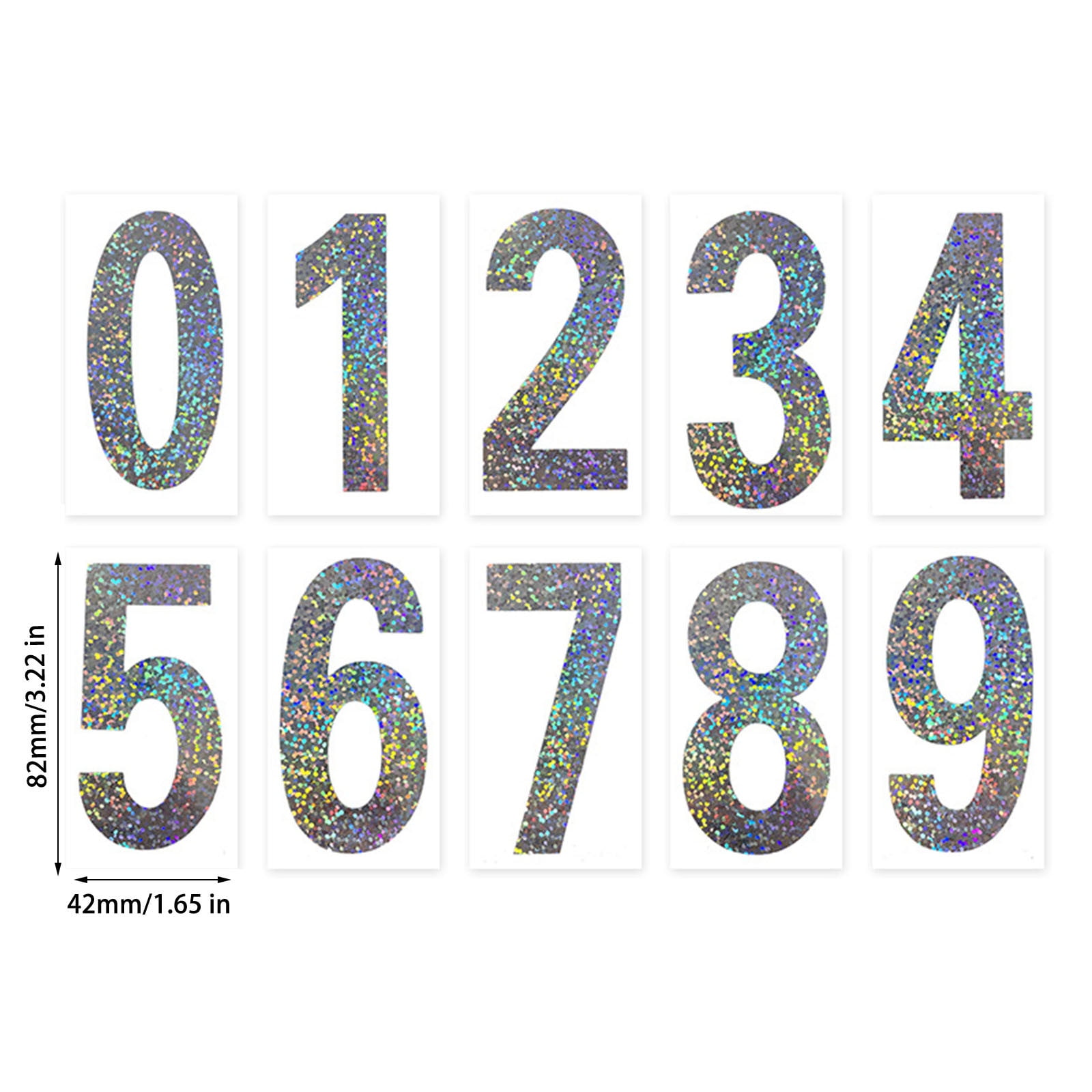 WLOELOEW Reflective Number Sticker For Mailbox Digital Reflective Decal ...