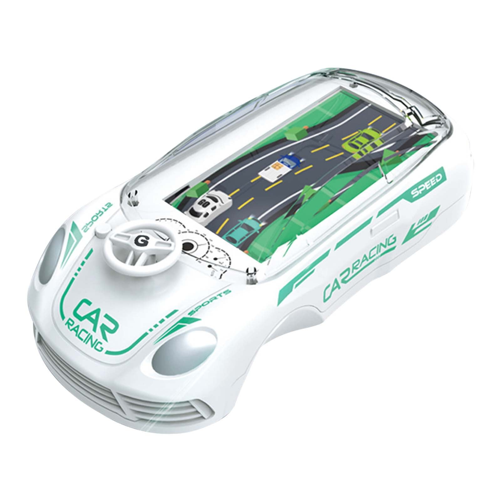 WLOELOEW White Mobile Car Hiding Game Console Toy Car Adventure ...