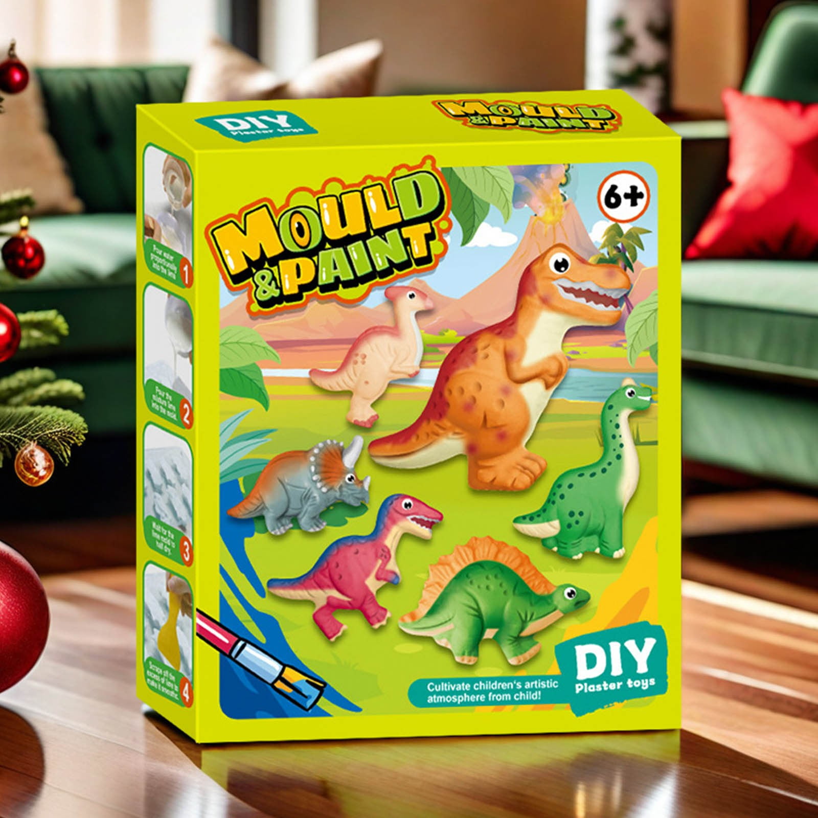 WLOELOEW as shown Diy Dinosaur Painting Kit Ceramic Figures To Paint ...