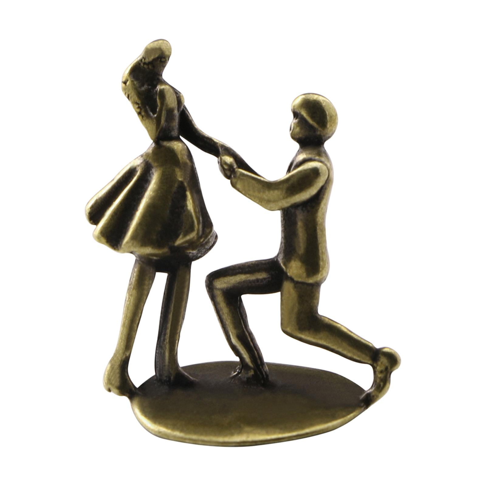 WLPZXP Mini Couple Statue Miniature Proposal Figurine Craft Gift Couple ...