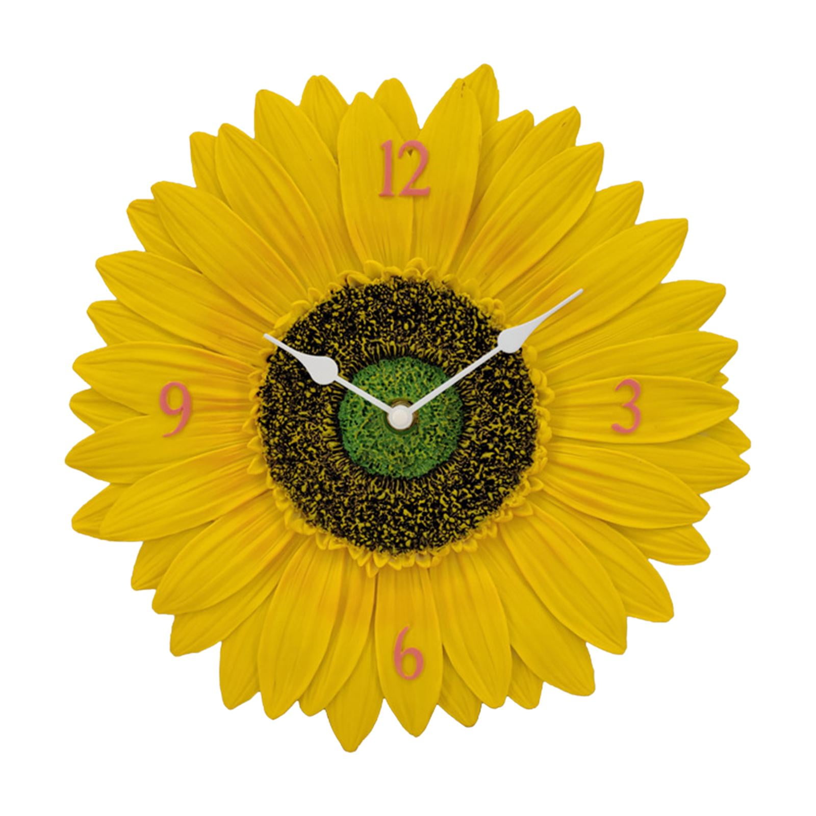 WLPZXP Outdoor Wall Clock Decorative Clocks Round Clock Flowers Wall ...