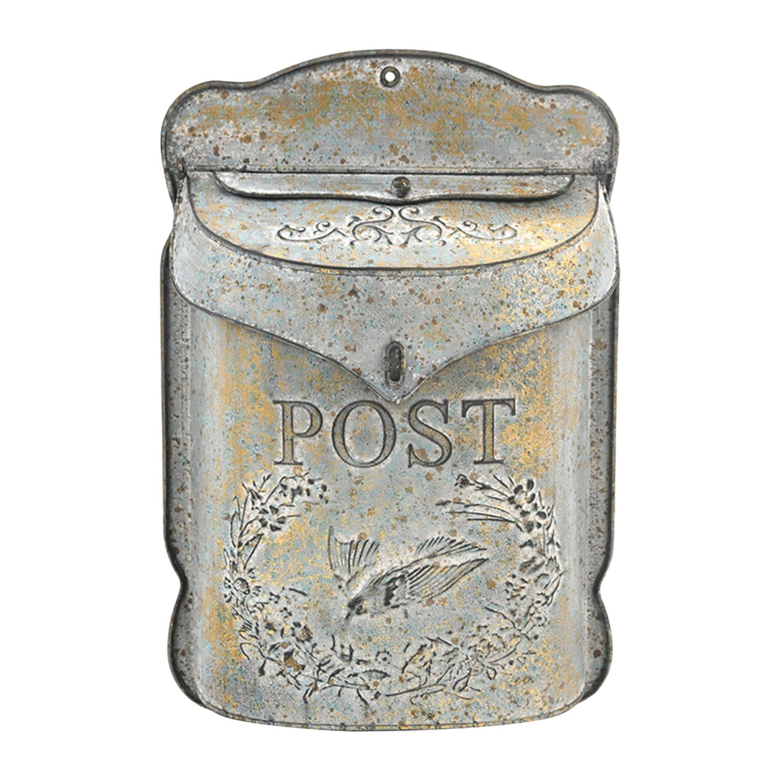 WLPZXP Vintage Mailbox Wall Mount Decorative Nostalgic Iron ...