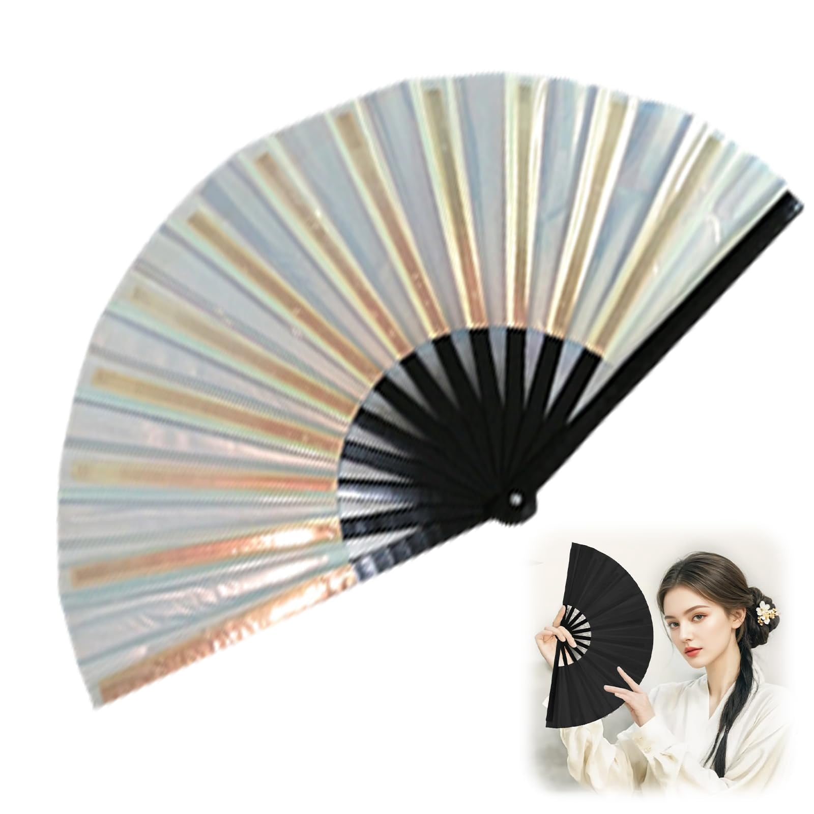 WLQ Boots on The Ground Fan, 2025 New Large Holographic Folding Hand ...