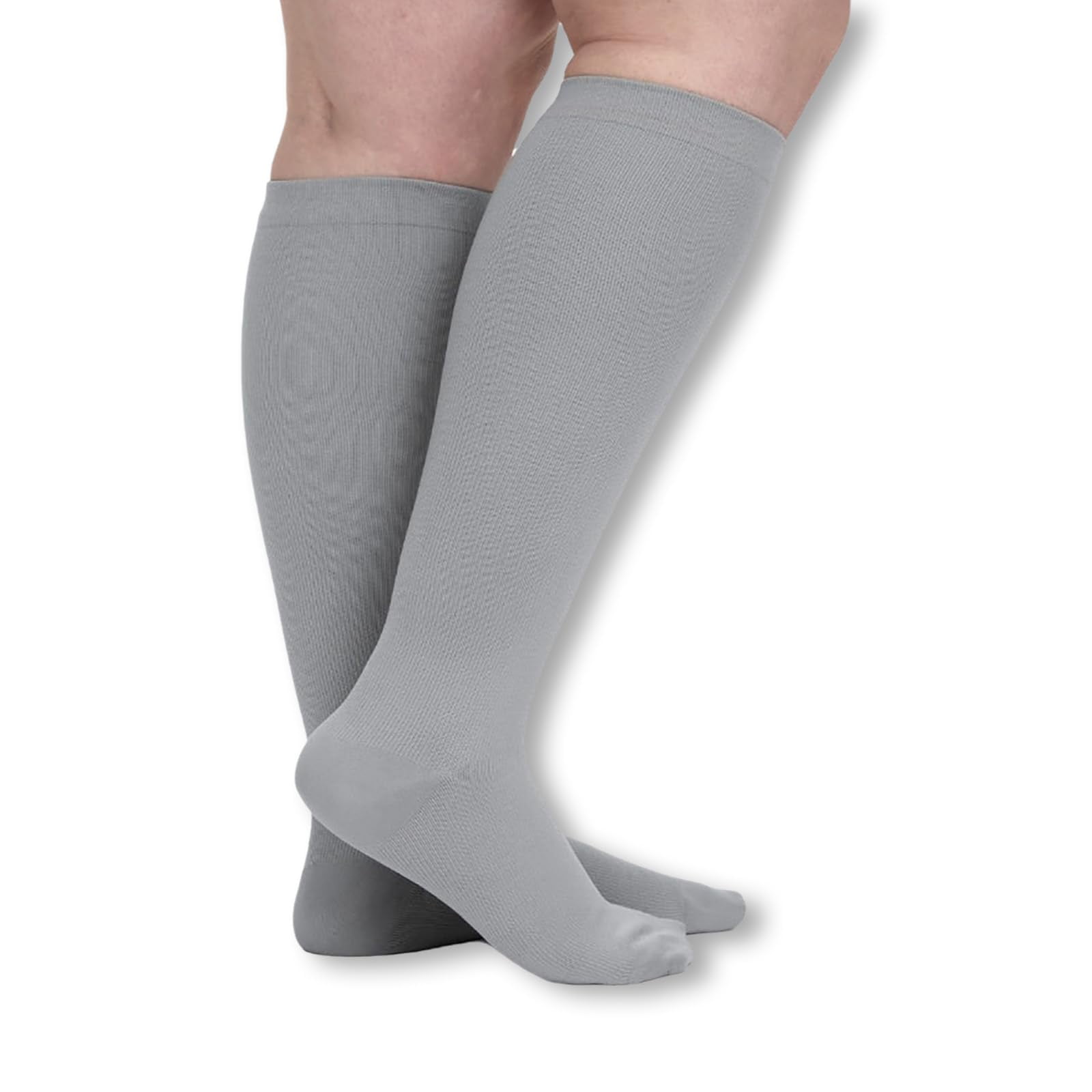 WLQ Compression Socks for Women Wide Calf, Socks, Everstride Wide Compression Socks (Black,XX ...