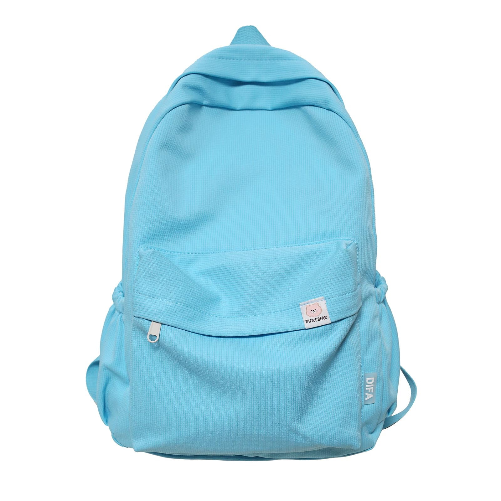 WLQ Cute Aesthetic Backpack, Simple Solid Color Backpacks Y2K Kawaii ...