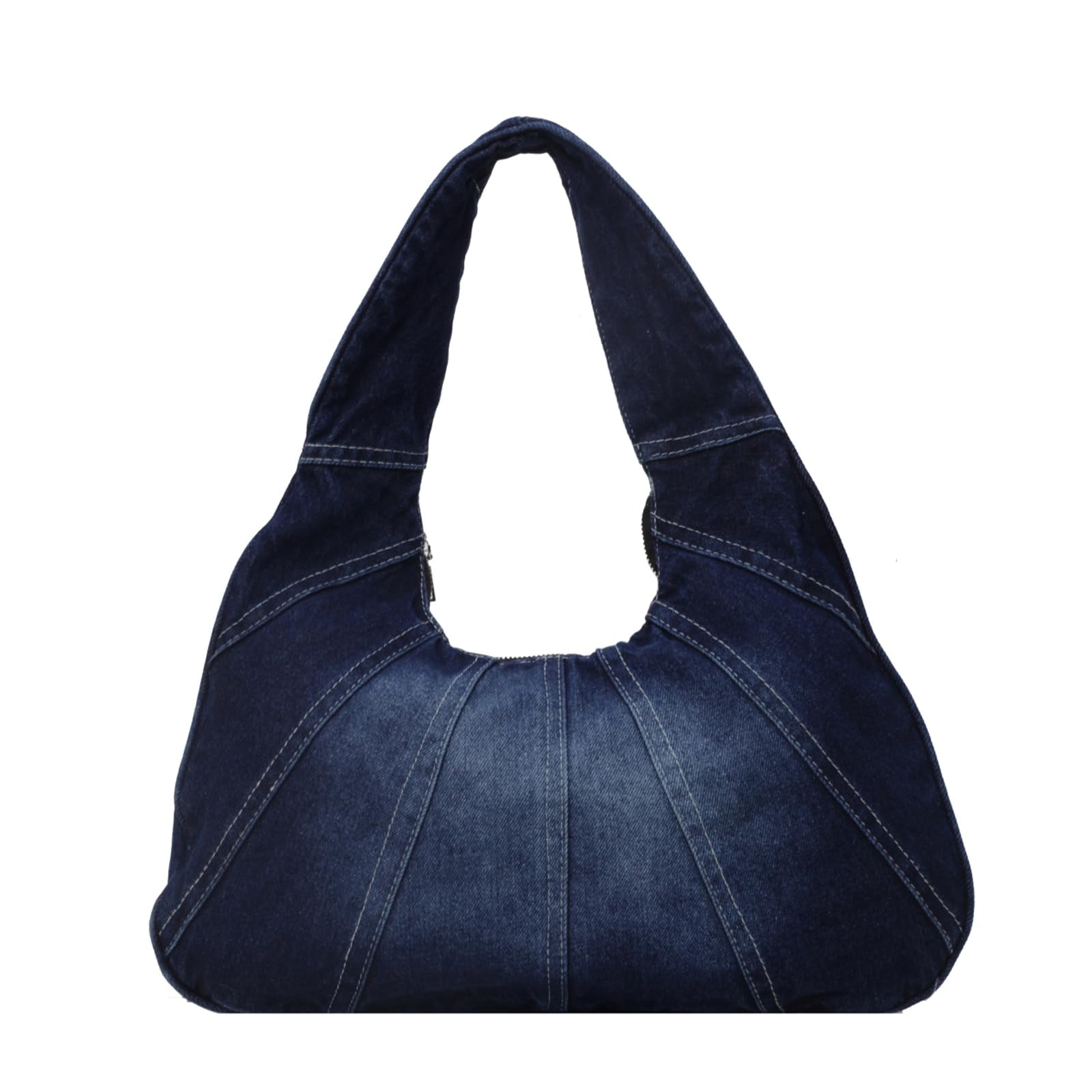 WLQ Denim Purse, Trendy Jean Purses Women Denim Hobo Bag Y2K Shoulder Bag Handbags (Dark Blue ...