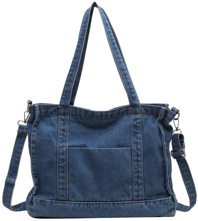 WLQ Denim Purses for Women Jean Purse, Trendy Denim Crossbody Tote Bags ...