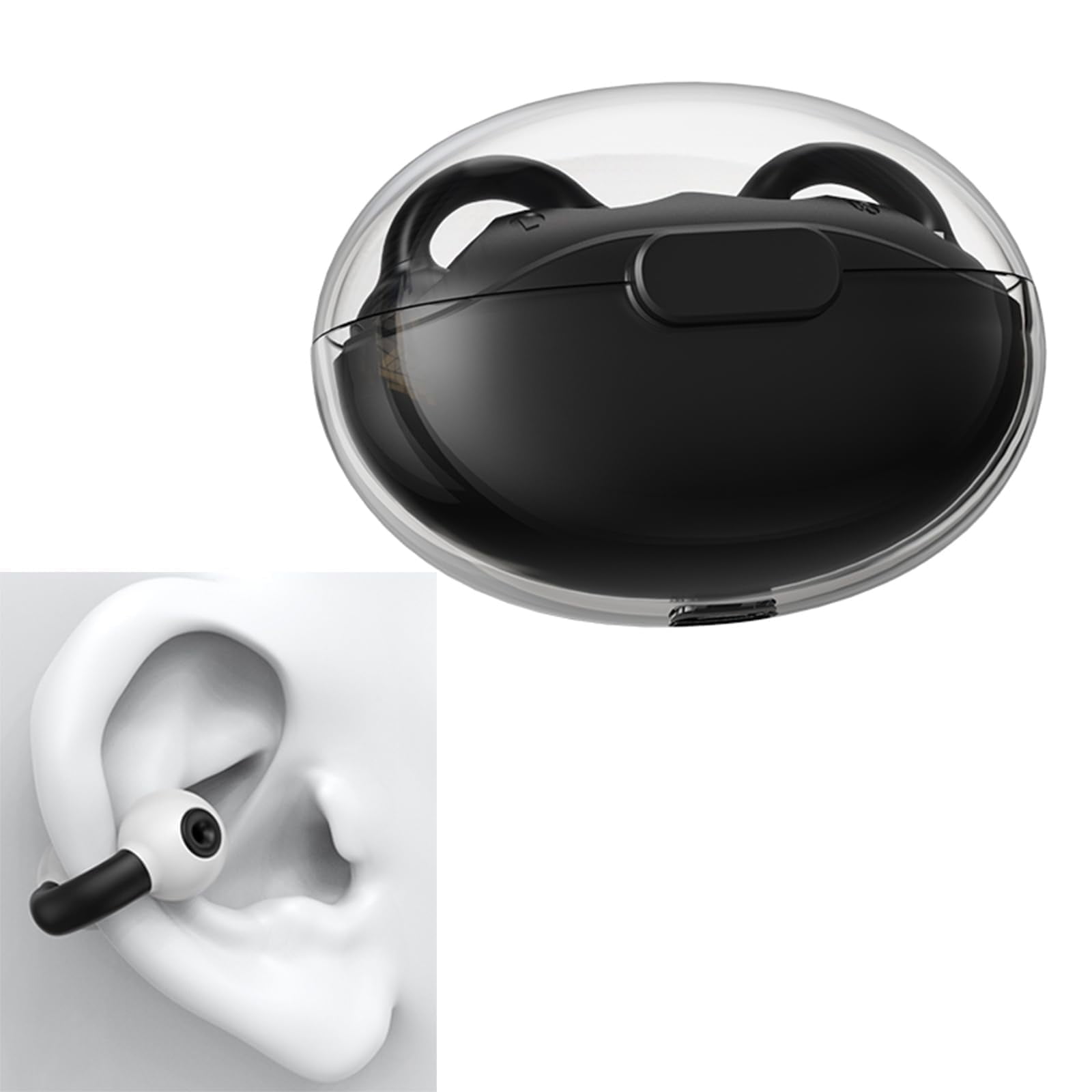 WLQ Ear Clips Open Ear Buds Wireless Ear Clip Bone Conduction ...
