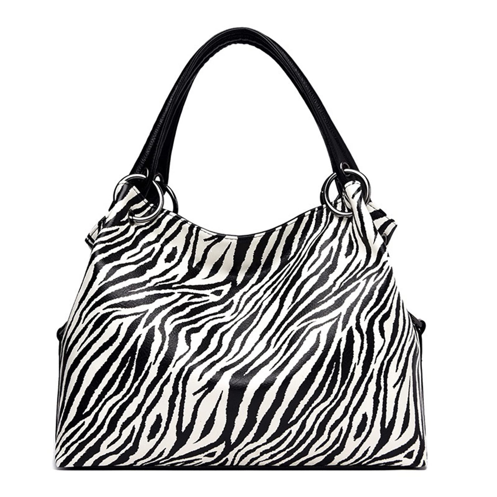 WLQ Genuine Leather Handbags for Women Top Handle Shoulder Bag Leopard ...