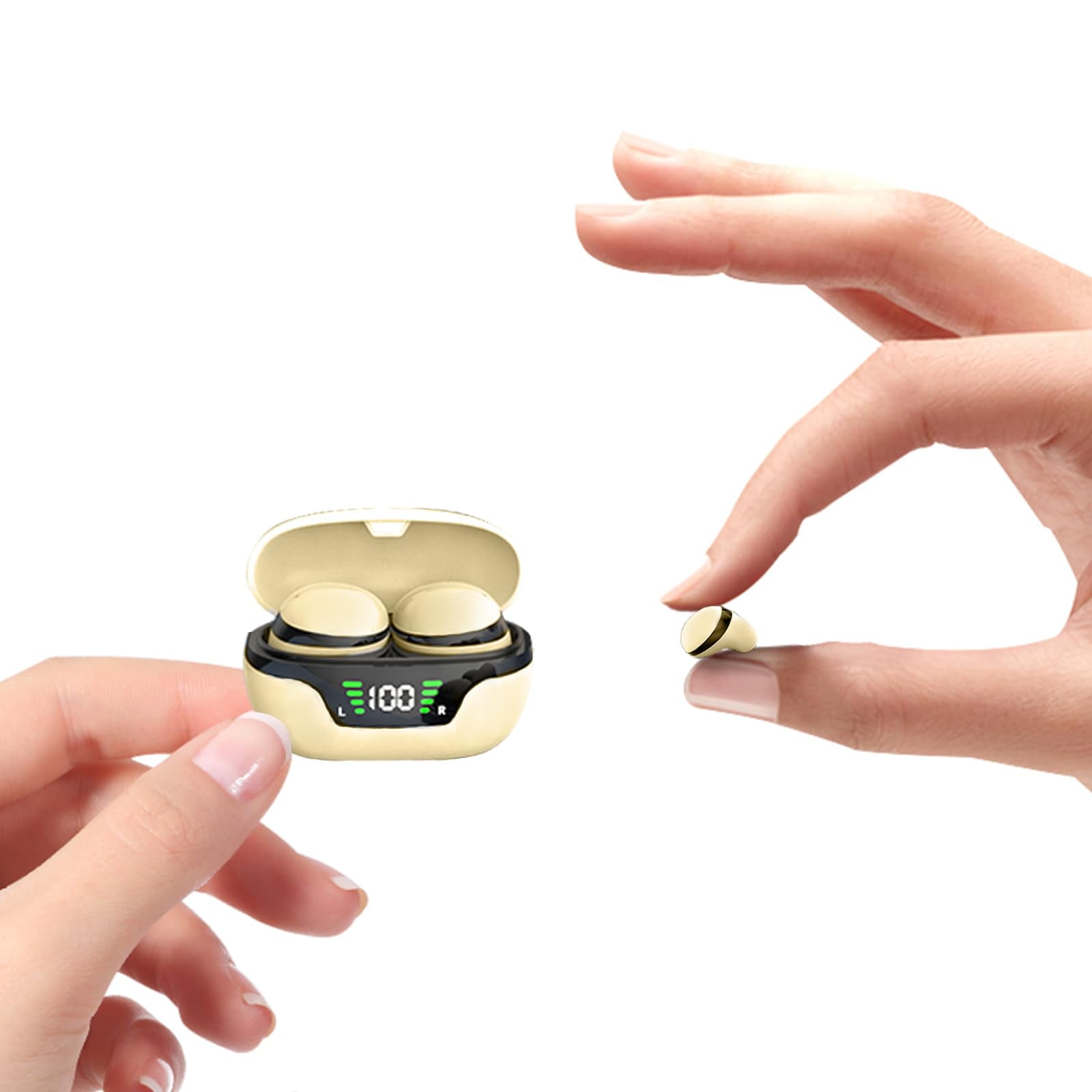 WLQ Invisible Smallest Mini Earbuds Wireless Bluetooth Ear Buds for Small Ears Canals, Discreet ...