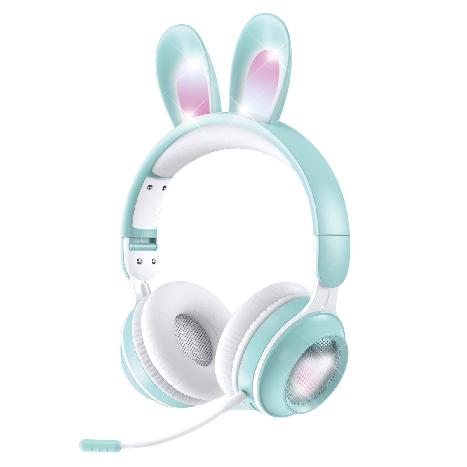 WLQ Kids Wireless Bluetooth Headphones with Microphone, Children Cute ...