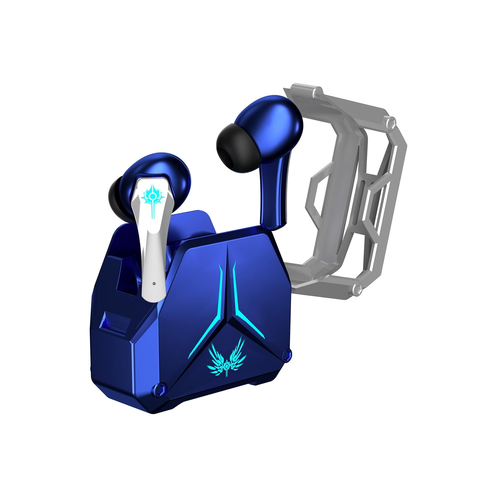 WLQ Red True Wireless Earbuds with Mic Microphone Bluetooth 5.3 TWS Wireless Gaming Earbuds Low ...