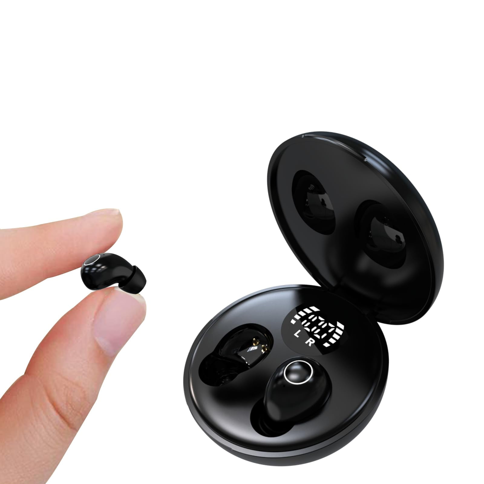 WLQ Smallest Invisible Purple Mini Wireless Bluetooth Earbuds Tiny ...