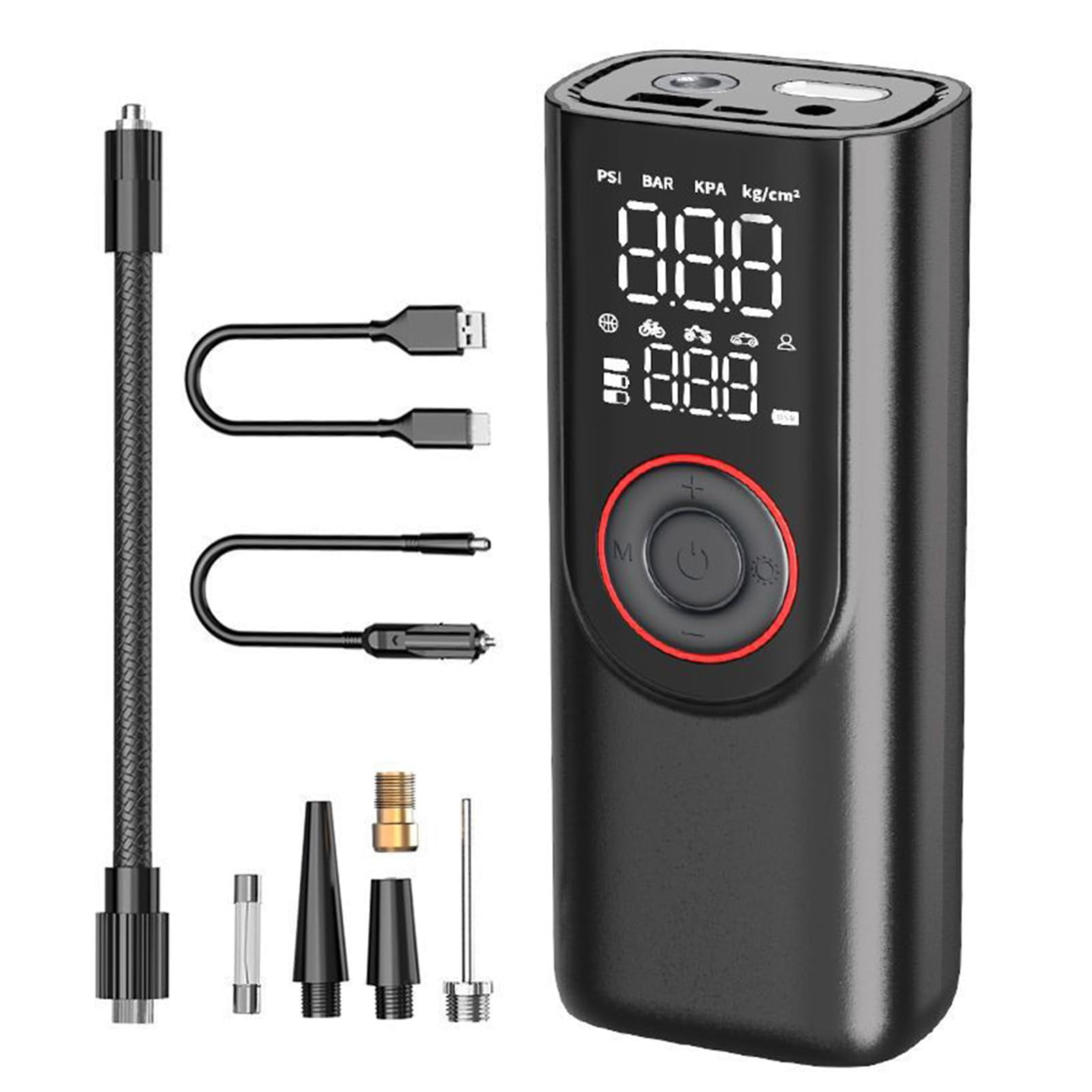 WLQ Tire Inflator Portable Air Compressor 12V Cordless Car Tire Pumps ...