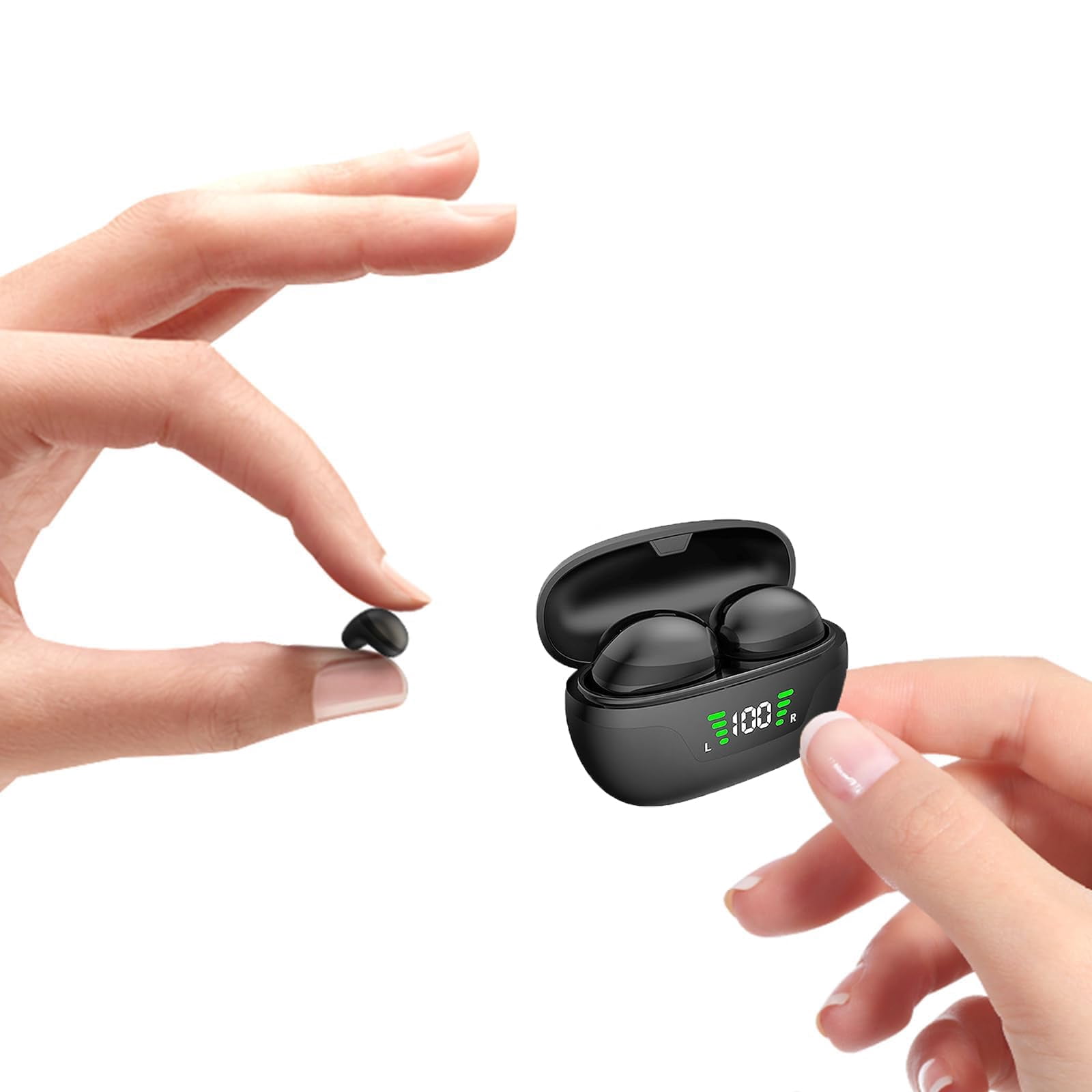 WLQ Wireless Mini Small Invisible Earbuds Hidden for Work Bluetooth ...