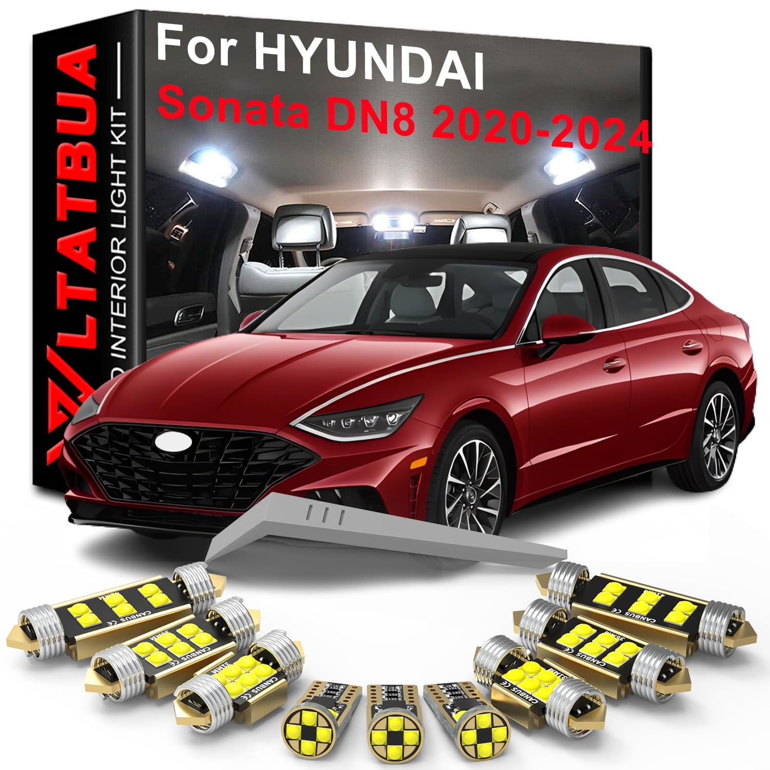 WLTATBUA LED Interior Light IFF17 Kit Package Replacement for HYUNDAI Sonata LF DN8 2020 2021 ...