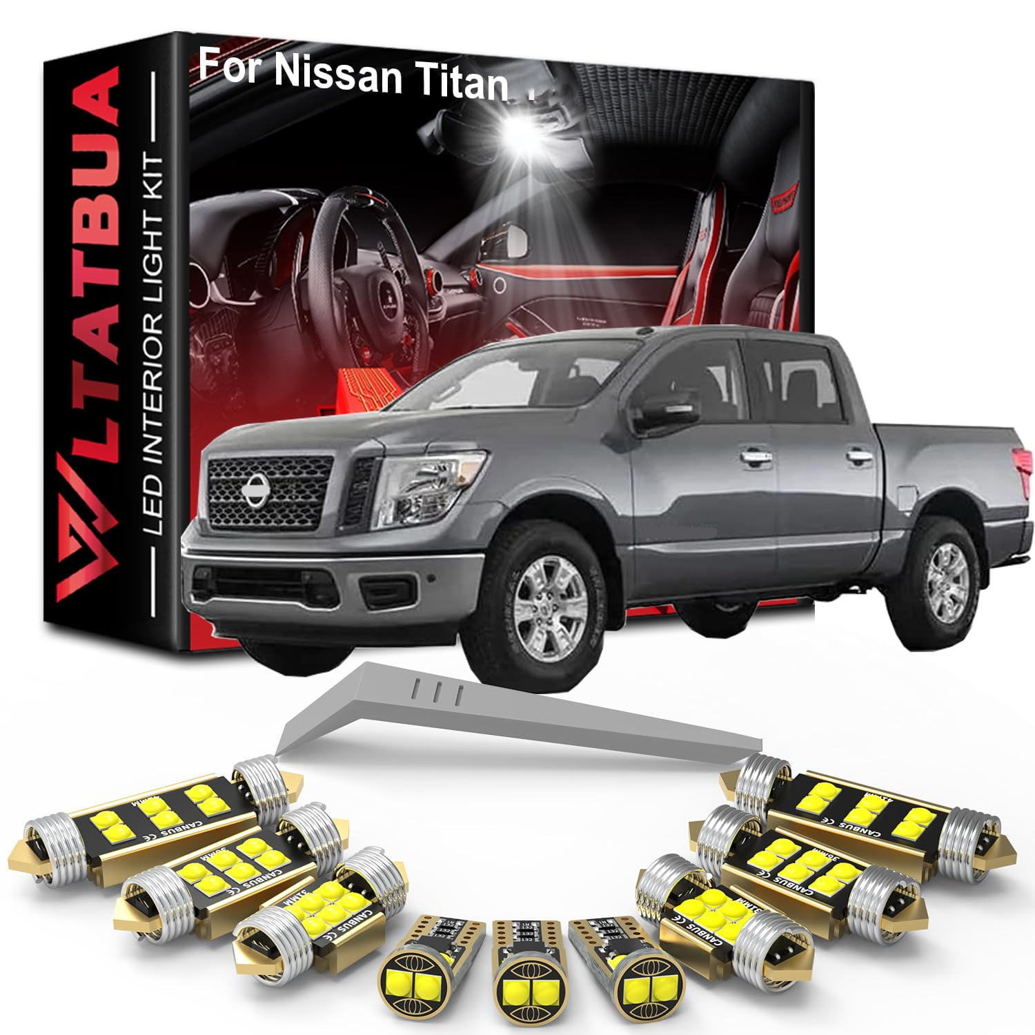 WLTATBUA LED Interior Light Kit Package Replacement for Nissan Titan ...