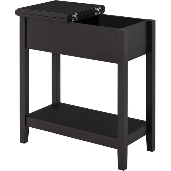 WLTER End Table, Narrow Side Table with Flip Top, Storage Cabinet ...