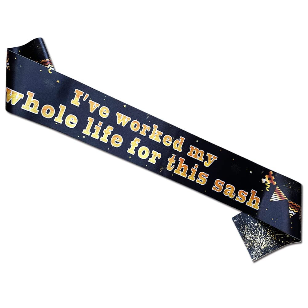 WLWLGLUCK Retirement Party Decorations OIF8 and Supplies Black and Gold ...