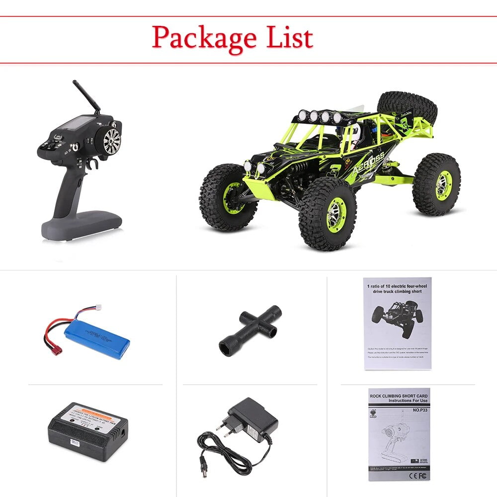 WLtoys 10428 1:10 RC Car 2.4G 4WD Electric Brushed Rock Crawler RTR SUV ...