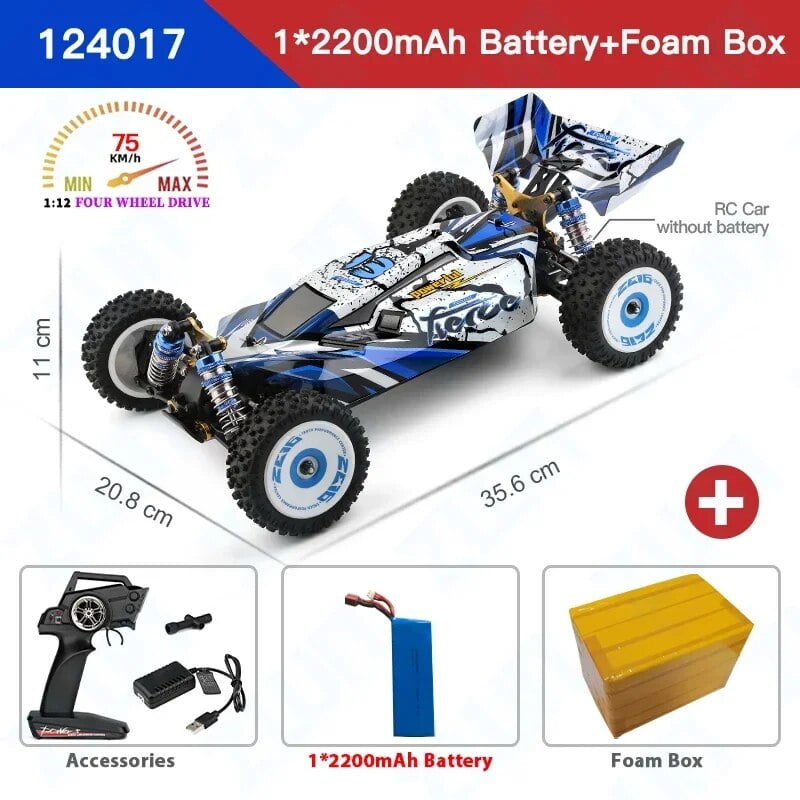 WLtoys 124008 124016 75KM/H 4WD RC Car Professional Monster Truck High ...
