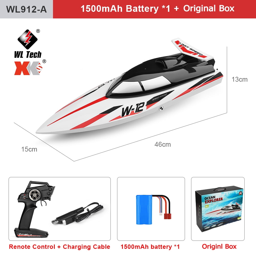 WLtoys WL916 WL912-A RC Boat 2.4Ghz 55KM/H 35KM/H High Speed Racing Watercraft Remote Control ...