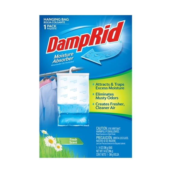 DampRid FG80 Fresh Scent Hanging Moisture Absorber, 14-Ounce, for ...