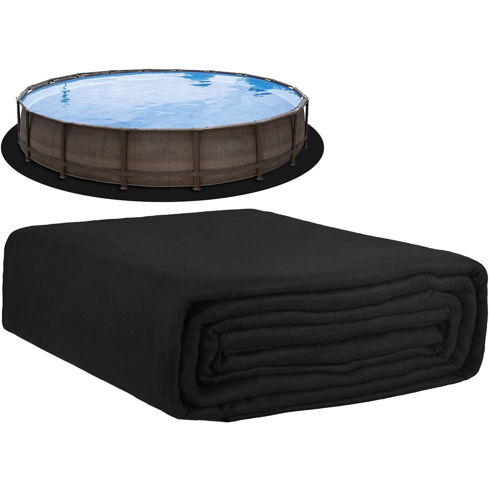 Pool Mats POOLHACKER 18 Ft Pool Liner Pad, Round Pool Liners For Above ...