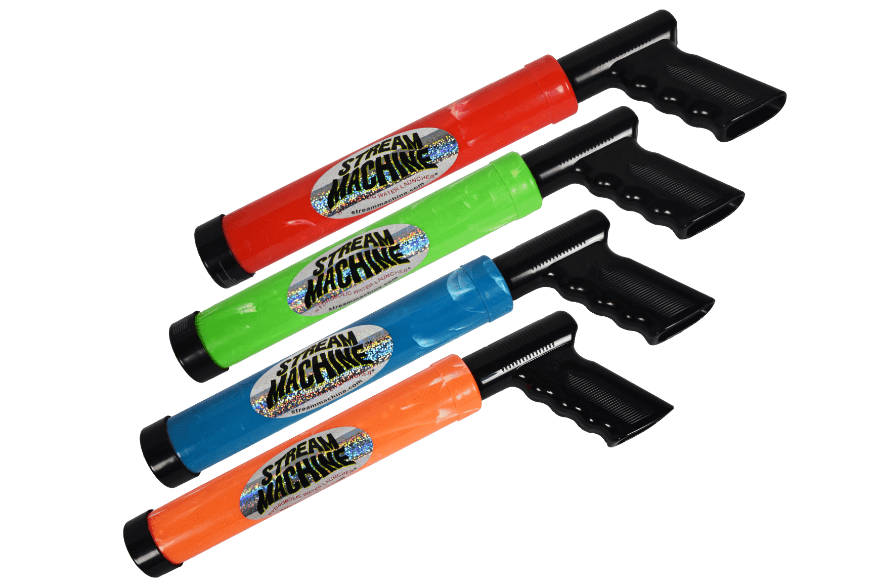 Stream Machine Single Barrel Water Blaster 4 Pack - Red, Green, Orange ...
