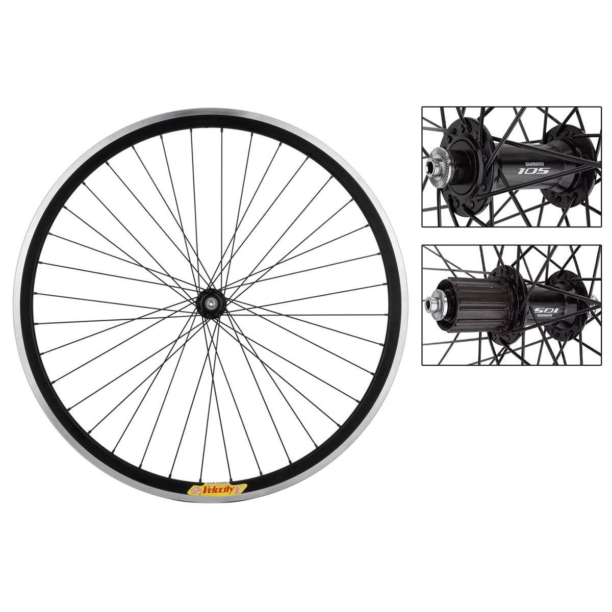 WM Wheels 700 622x14 Velo Deep-v Bk Msw 36 5800 8-11scass Bk 130mm Dti2 ...