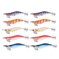 WM25 10Pcs Artificial Jigs lures Wood Shrimp Fishing Bait 12cm 3.0 ...