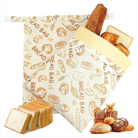 WM25 Reusable Beeswax Bread Bags(2 Pack), Beeswax Bags for Sourdough ...
