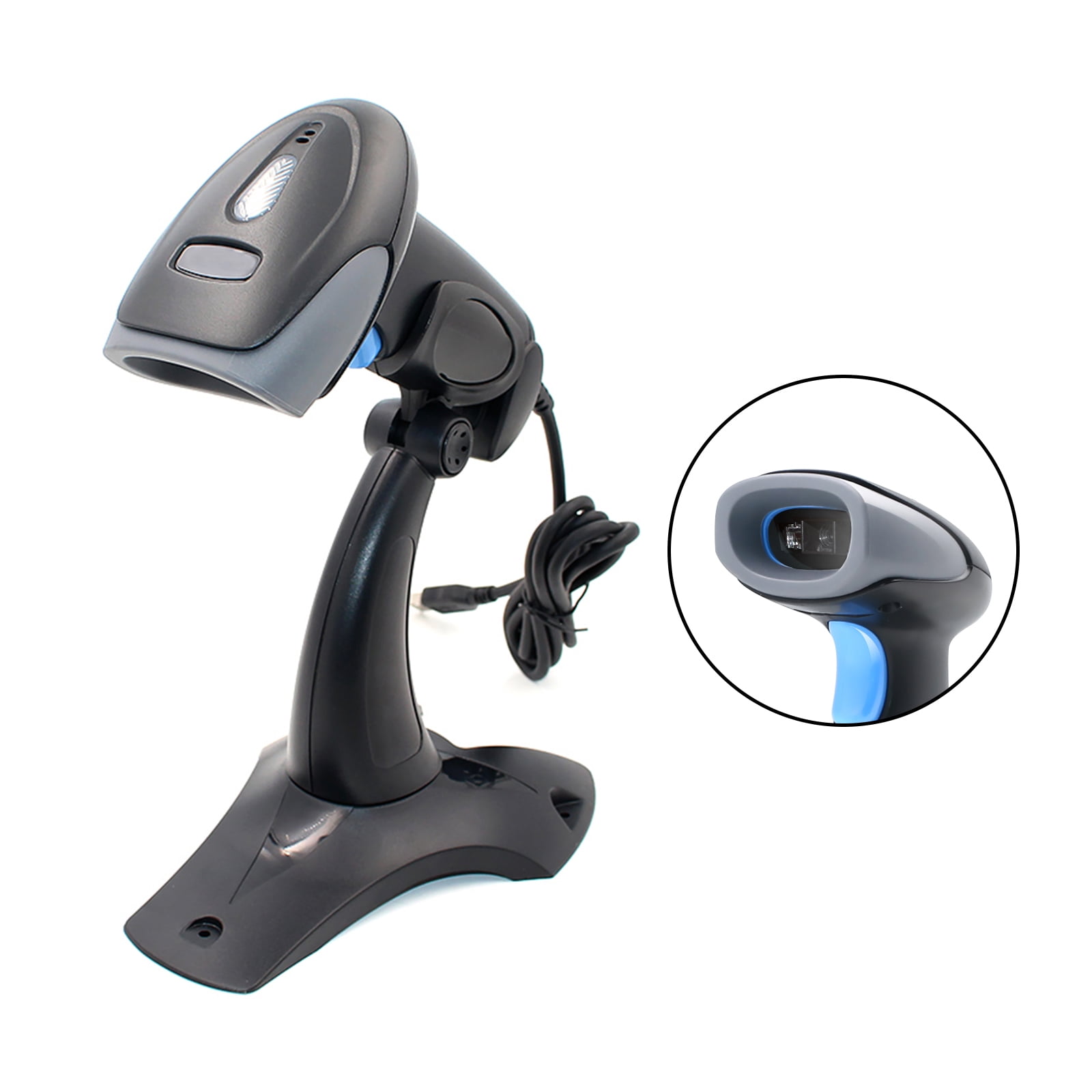 WM930 USB Wireless 2D+1D Laser Scanner Bar Code Reader Handheld Gun ...
