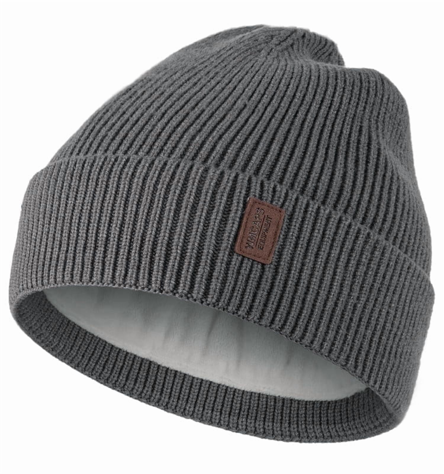 WMCAPS Winter Beanie Hats for Men Women, Fleece Lined Beanie Soft Warm ...