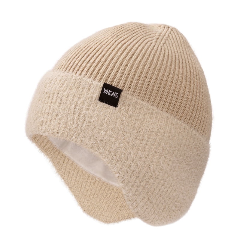 WMCAPS Winter Fleece Line Beanie Hats with Earflap for Men Women ...