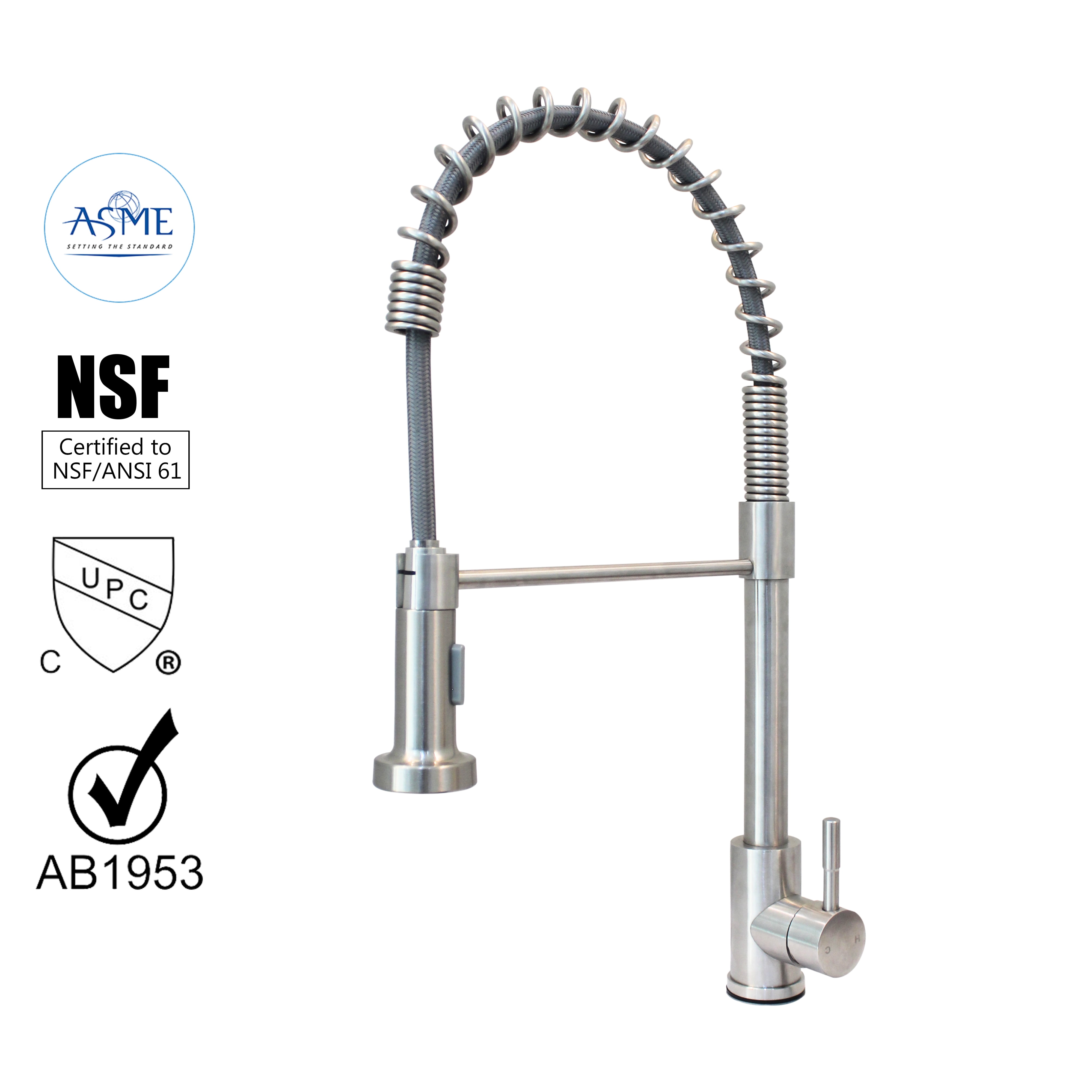 WMF 8108SS-S Stainless Steel Spring Kitchen Sink Faucet Single Handle ...