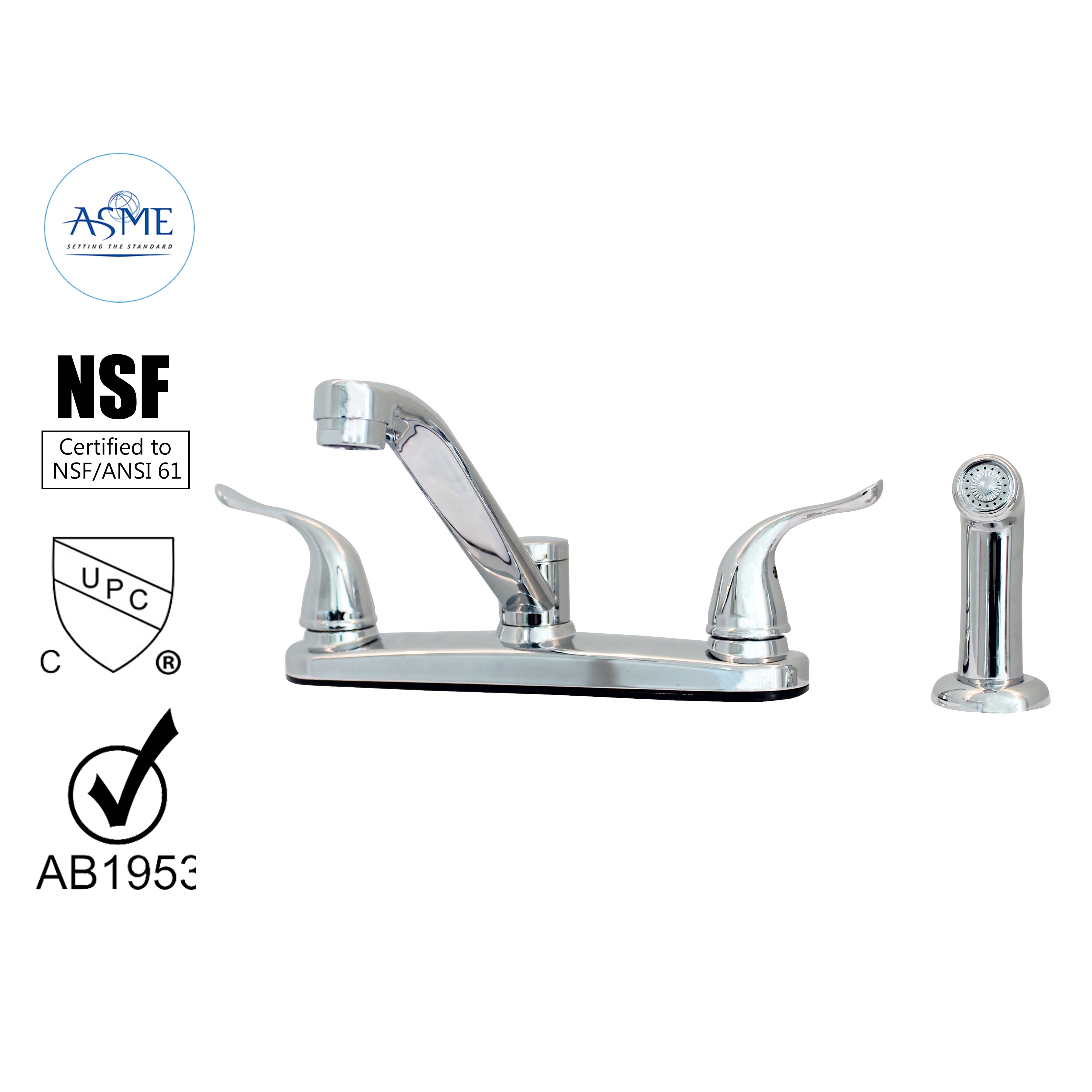 WMF-8238ZMLP-CP - Hybrid Metal Deck Kitchen Sink Faucet with 360 Degree ...