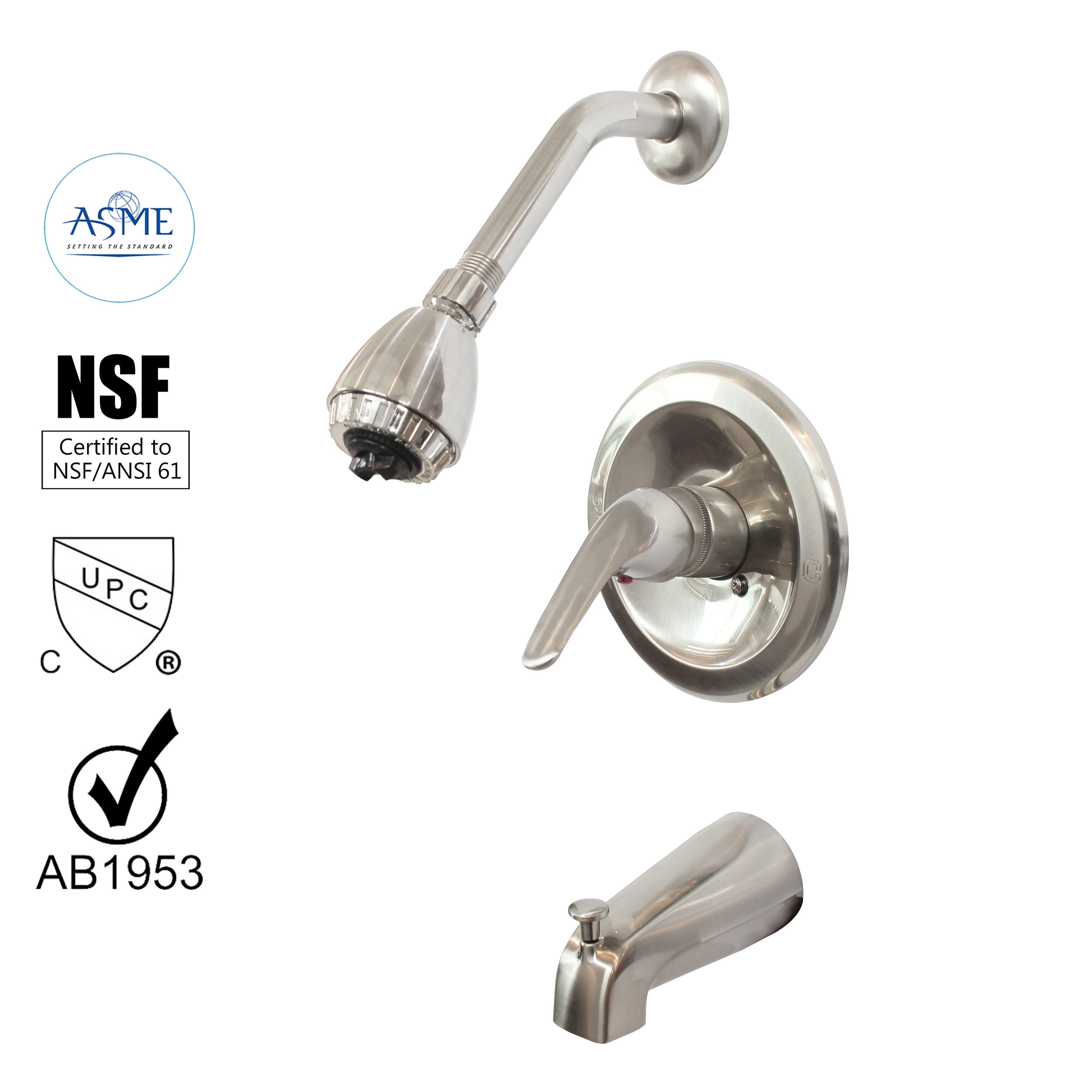 WMF Single-Handle Tub and Shower Trim Kit. Brushed Nickel Finish ...