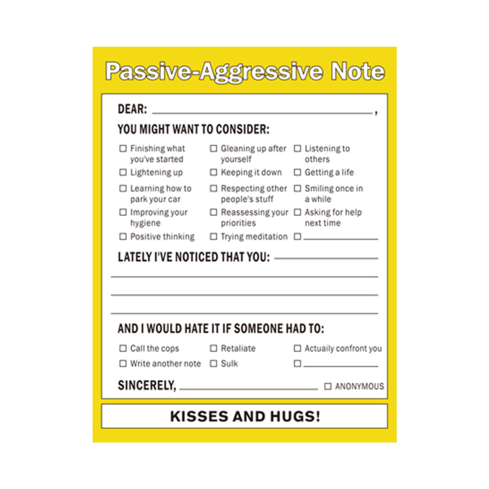 WMGHA 1-Count Knock Knock Attitude of Gratitude Nifty Note Pad ...