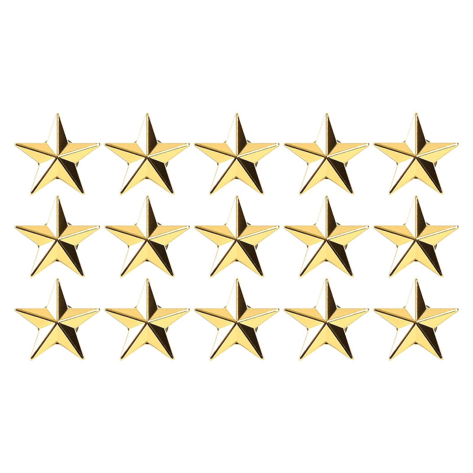WMGHA 20 Pieces 5 Point Star Badge Gold Lapel Pin for 4th of July ...