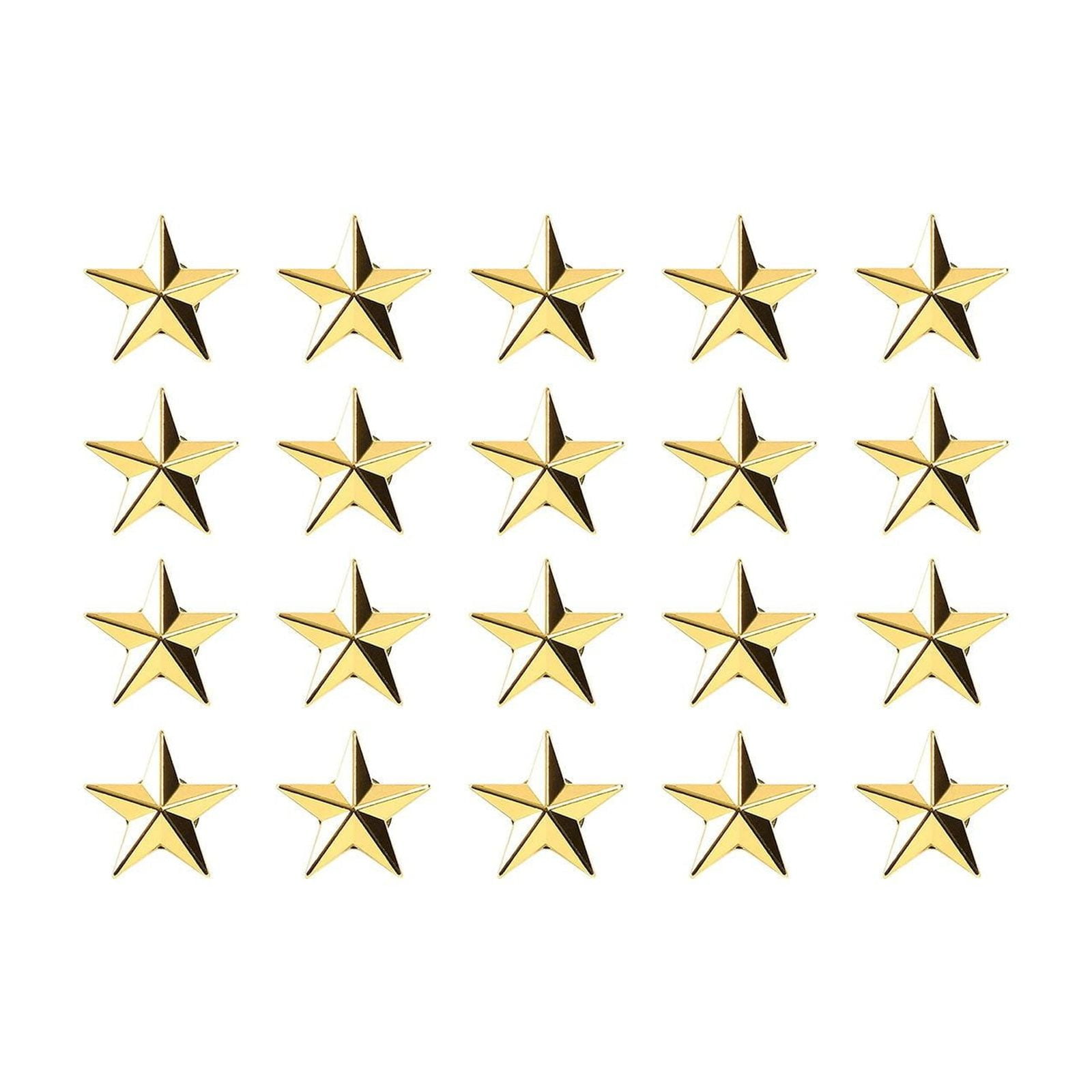 WMGHA 20 Pieces 5 Point Star Badge Gold Lapel Pin for 4th of July ...