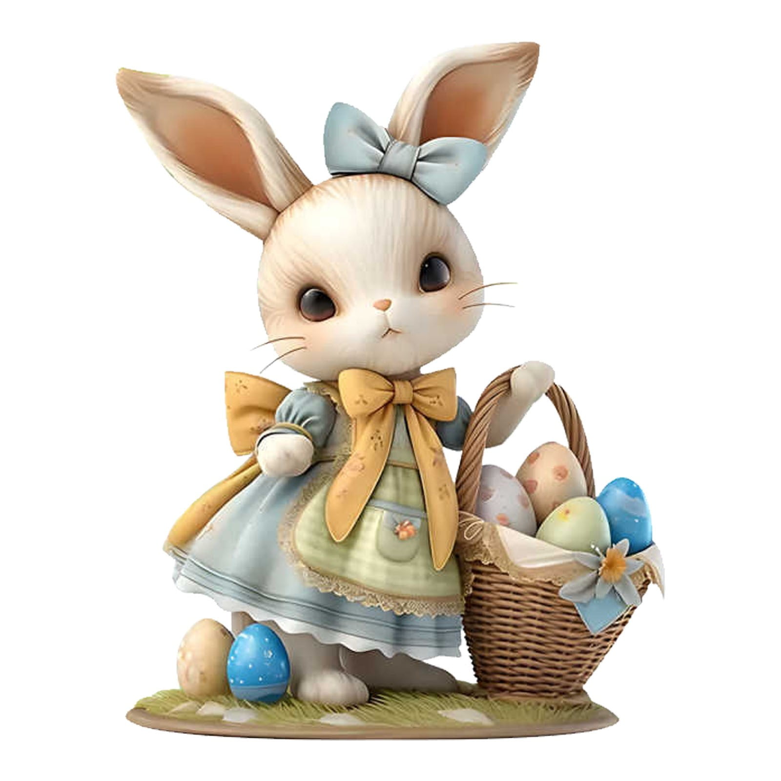 WMGHA 2D Flat Easter Bunny Pendant Charm - Cute Backpack/Keychain Decor ...