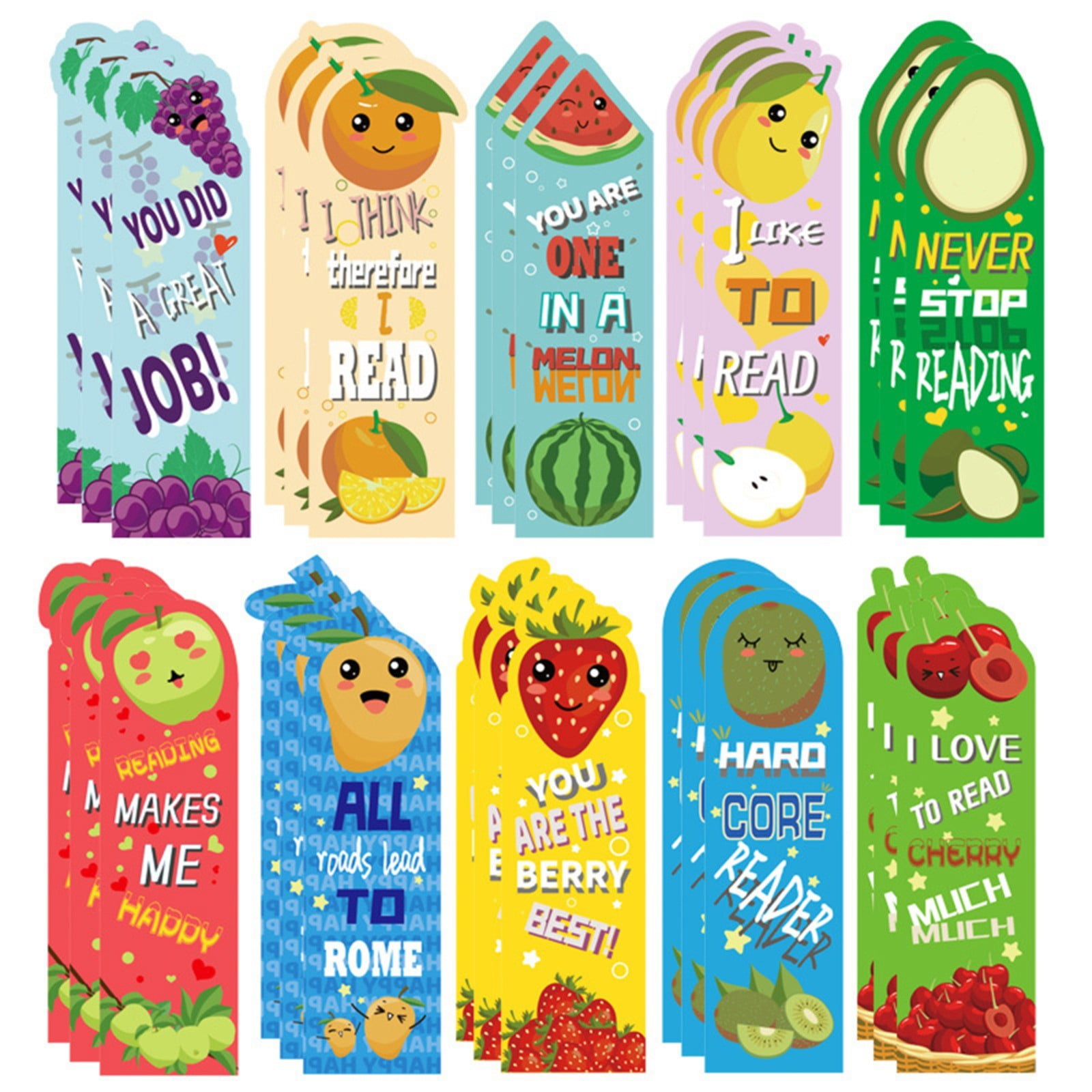 WMGHA 30 Pcs Scented Bookmarks Kids Bulk Scratch and Sniff Bookmarks ...